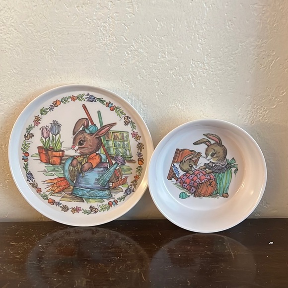 Oneida | Dining | Vintage 97s Peter Rabbit Plate Childrens Oneida ...